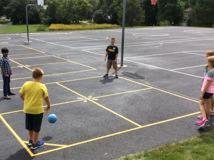 Four Square Rules and Winning Strategies - Kick the Can